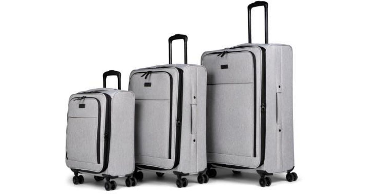 Bugatti Reborn 3 Piece Softside Luggage Set With Expansion in Gray | Lyst