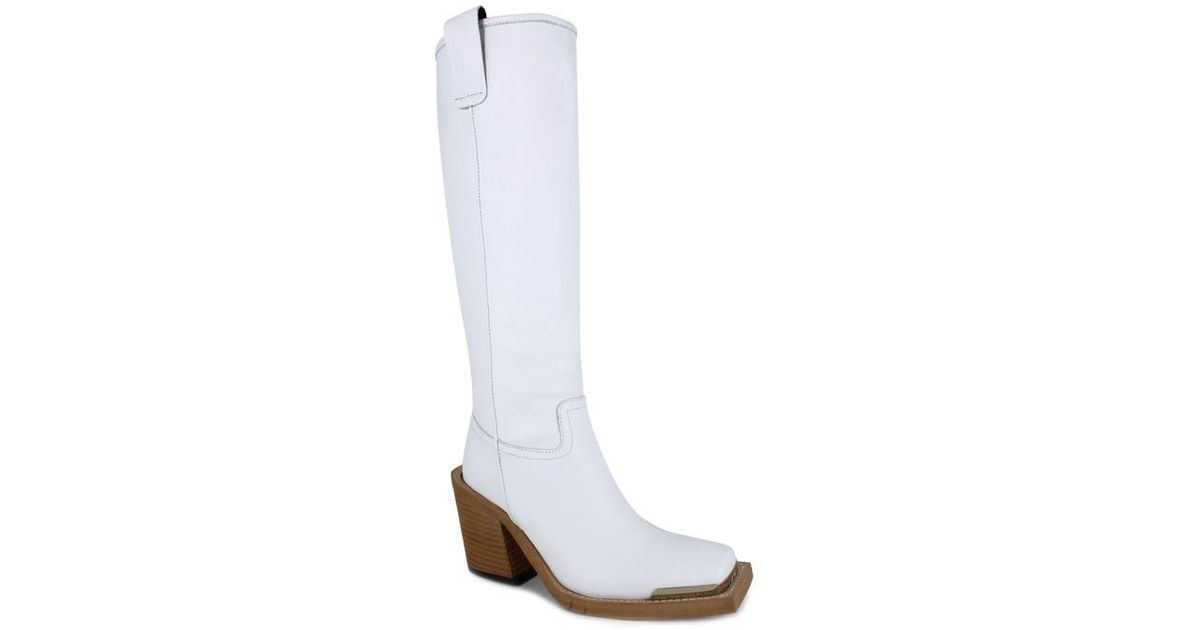 Zigi Joshana Knee High Boot in White | Lyst