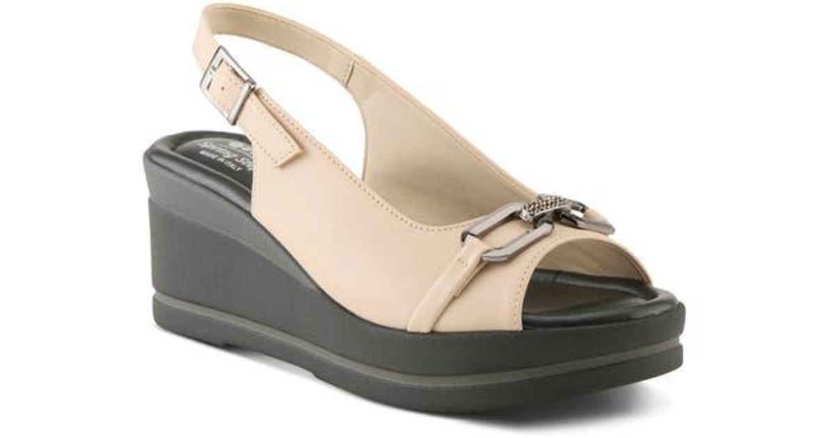 Spring Step Tamra Wedge Slingback Sandal in Natural | Lyst