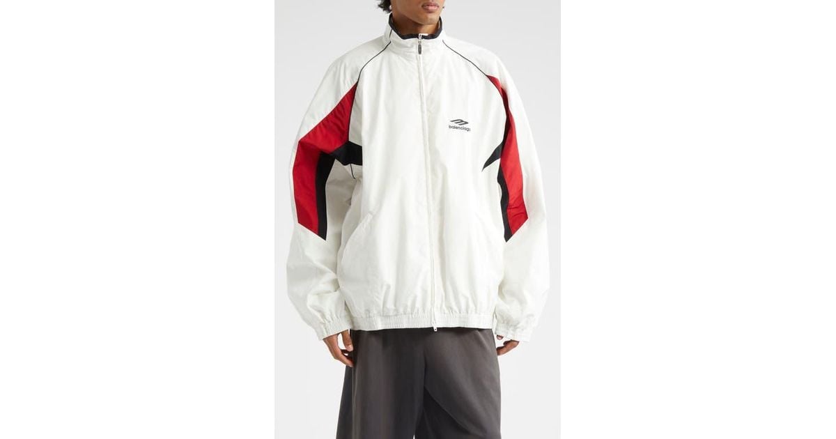 Balenciaga 3B Logo Track Jacket in White for Men | Lyst
