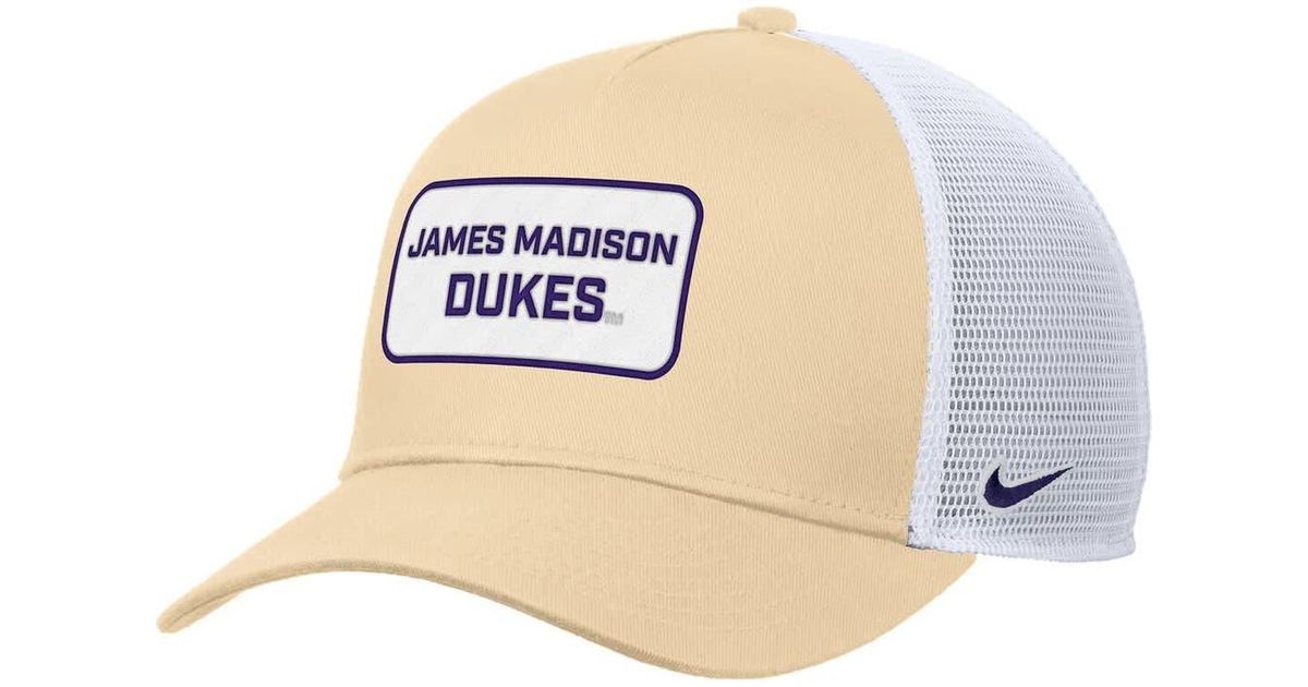 Nike James Madison Dukes 2025 On-Field Rise Trucker Adjustable Hat in ...
