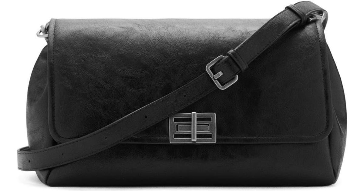 Mango Lima Shoulder Bag in Black | Lyst