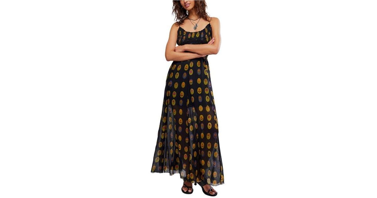 Free People Ciella Floral Cotton Maxi Dress | Lyst