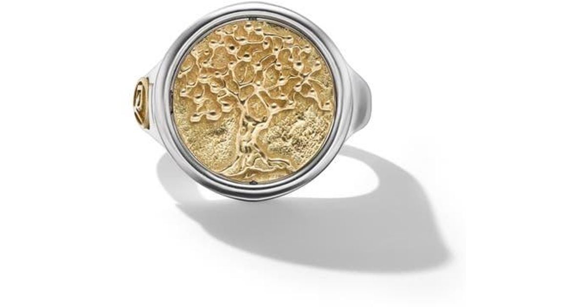 David Yurman Life & Death Duality Signet Ring in Metallic for Men | Lyst
