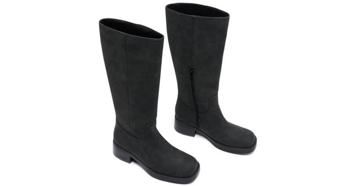Therapy Australia Fever Square Toe Tall Boot in Black | Lyst