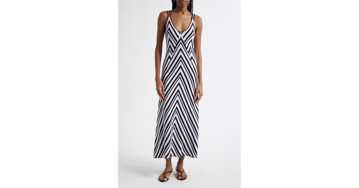 FARM Rio Chevron Stripe Sweater Dress in Blue | Lyst