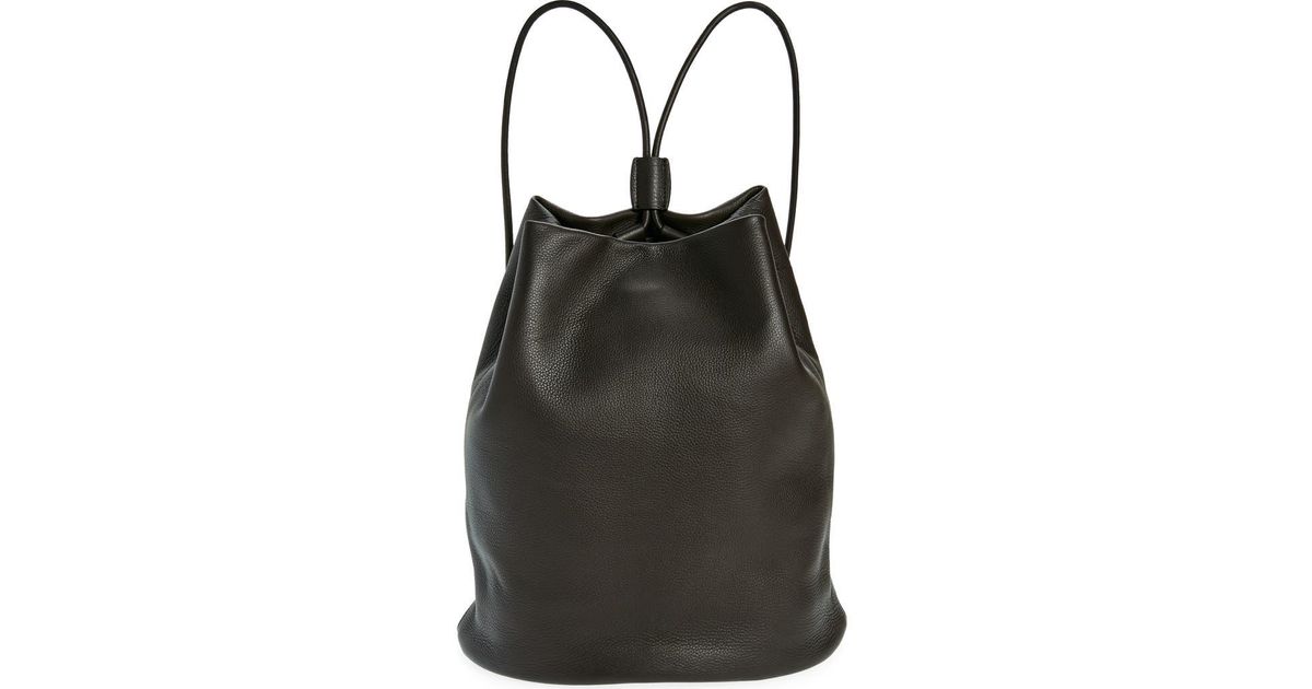 The Row Joe Leather Backpack in Black | Lyst