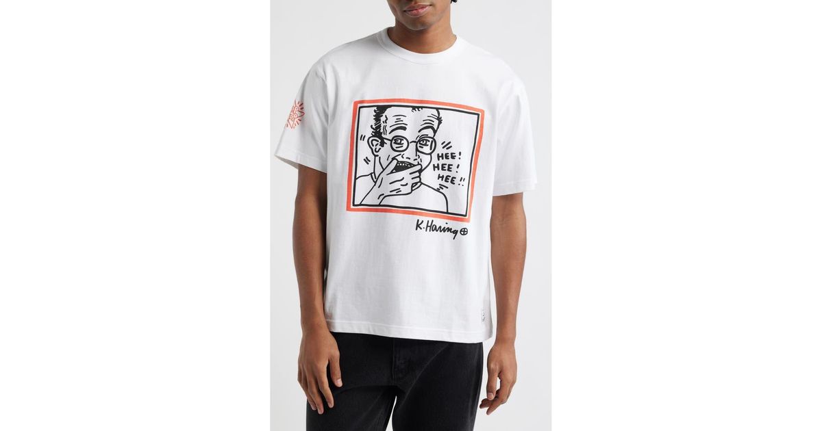 Alpha Industries X Keith Haring Hee Hee Graphic T-Shirt in White for ...