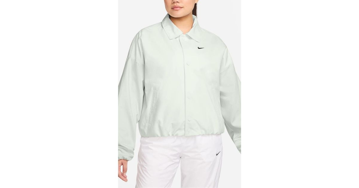 Nike Sportswear Canvas Coach's Jacket in Green | Lyst