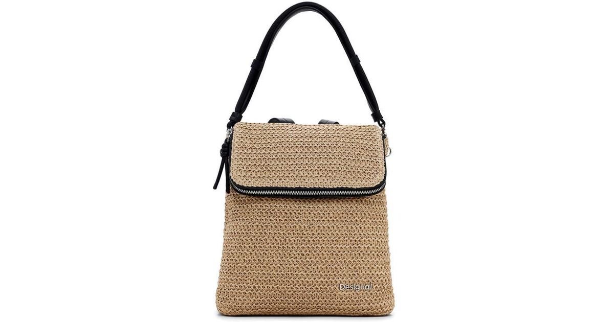 Desigual Mini Straw Backpack in Natural | Lyst