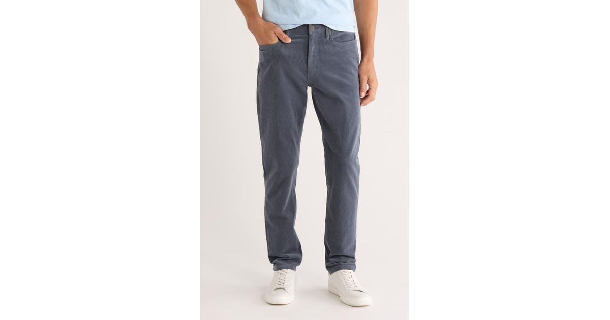 Marine Layer Athletic Fit Flex Terry Corduroy Pants in Blue for Men | Lyst