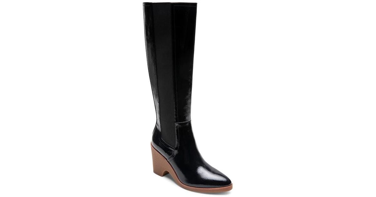 Aerosoles Memphis Wedge Knee High Boot in Black | Lyst