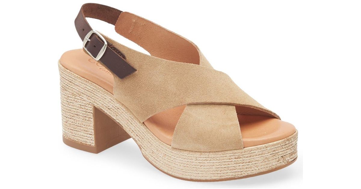 Cordani Marianne Slingback Platform Sandal in Natural | Lyst