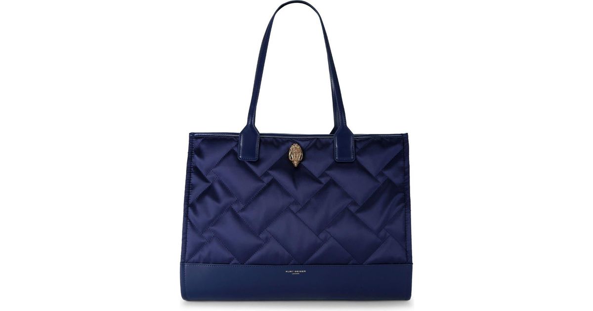 Kurt Geiger Quilted Shopper Bag in Blue | Lyst