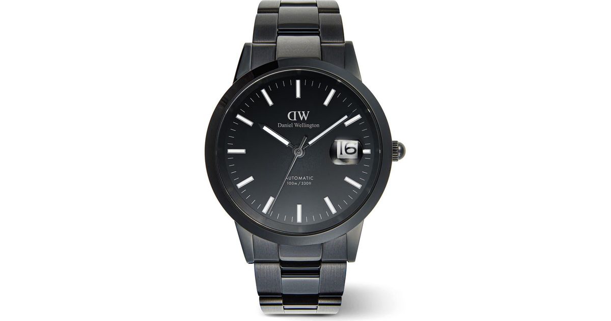 Daniel Wellington Iconic Link Automic Bracelet Watch, 40Mm in Black | Lyst