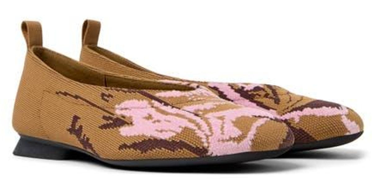 Camper Casi Myra Knit Flat in Brown | Lyst