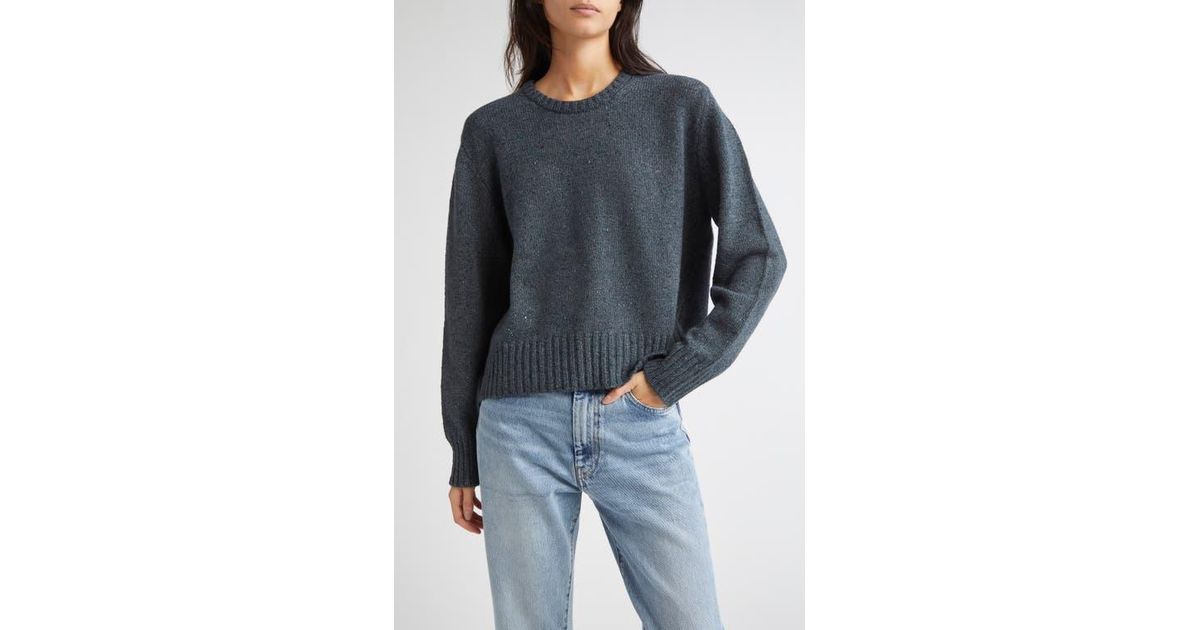 Johnstons of Elgin Relaxed Fit Cashmere Donegal Sweater in Blue | Lyst