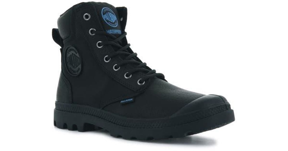 Palladium Pampa Waterproof Mixed Media Boot in Black for Men | Lyst