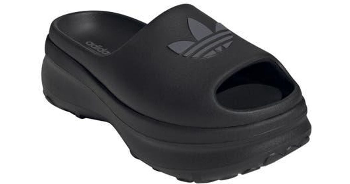 adidas Adifom Stan Smith Platform Slide in Black | Lyst