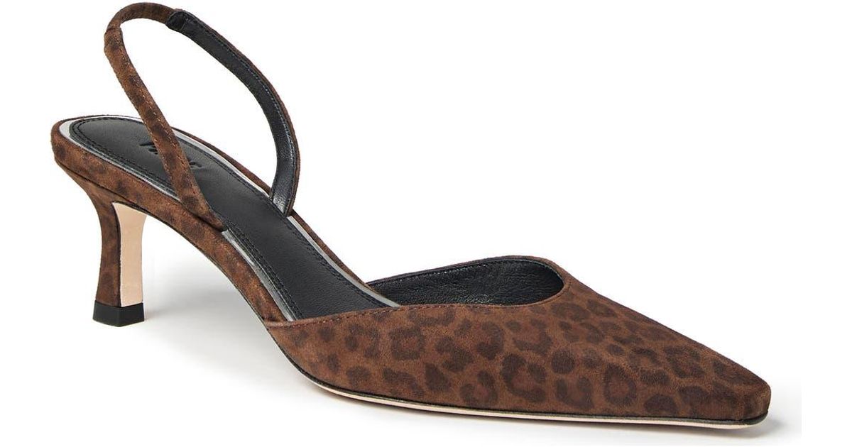 PAIGE Wren Slingback Pump in Brown | Lyst