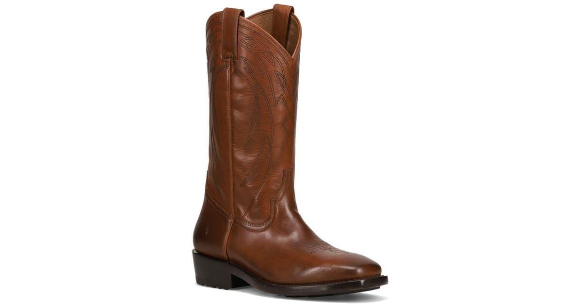 Frye Nash Deco Western Boot in Brown for Men | Lyst