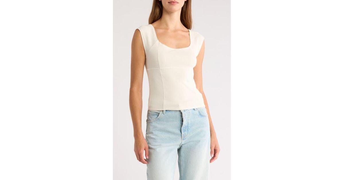 PacSun Juliet Crop Tank in Blue | Lyst