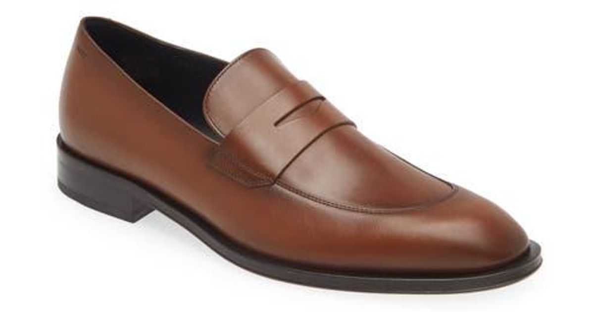 BOSS Derreck Penny Loafer in Brown for Men | Lyst