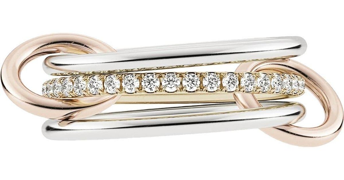 Spinelli Kilcollin Sony Linked Diamond Ring in Metallic | Lyst