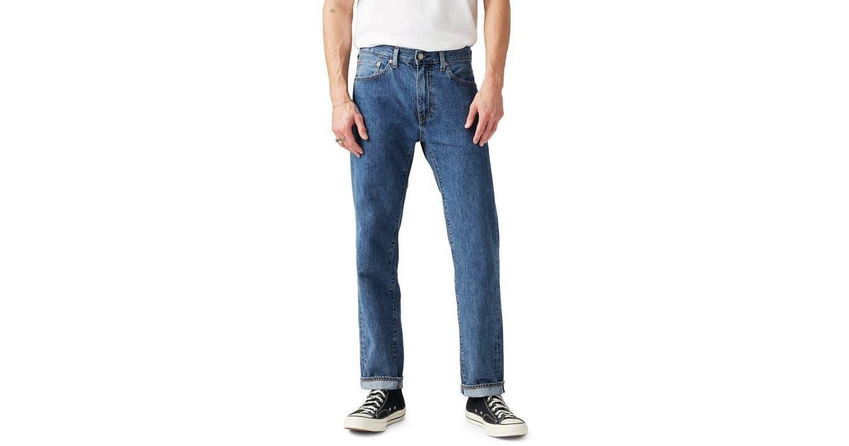 Levi's Relaxed Straight Leg Selvedge Denim Jeans in Blue for Men | Lyst