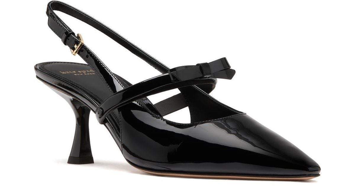 Kate Spade Carolina Pointed Toe Slingback Mary Jane Pump in Black | Lyst