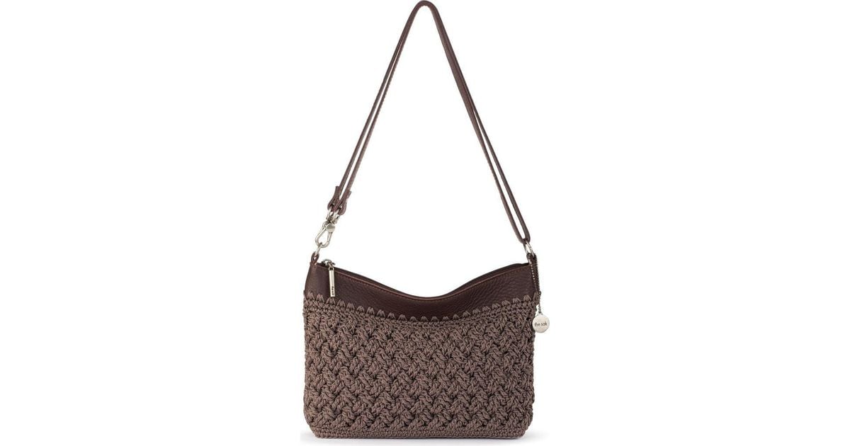 The Sak Lumi Covertible Crossbody Hand Crochet Bag in Brown | Lyst