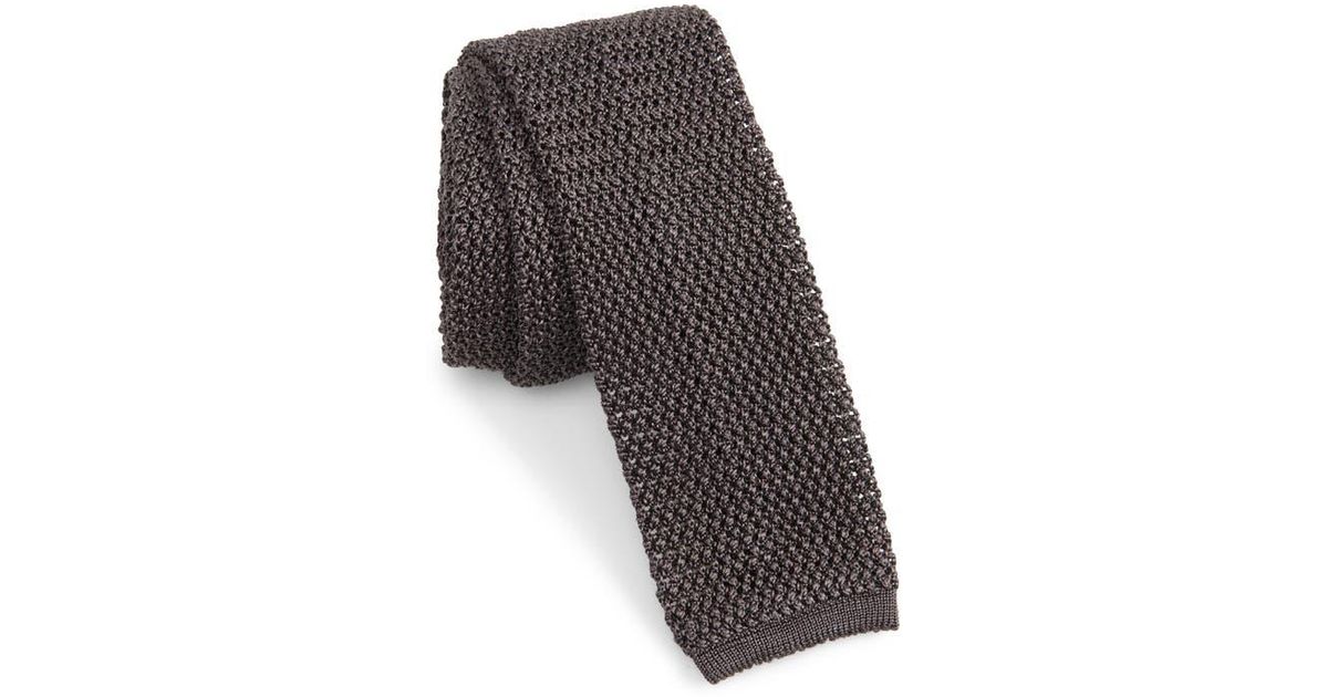 Ralph Lauren Ralph Lauren Label Silk Knit Tie in Black for Men | Lyst