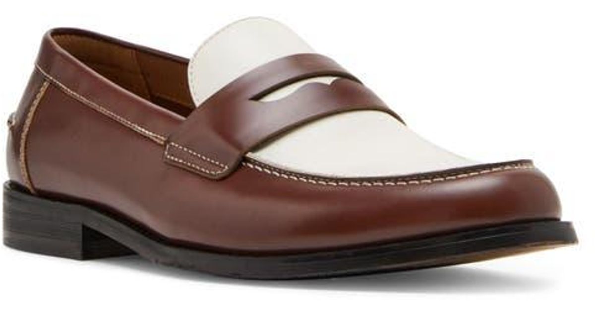 Steve Madden Natan Penny Loafer in Brown for Men | Lyst