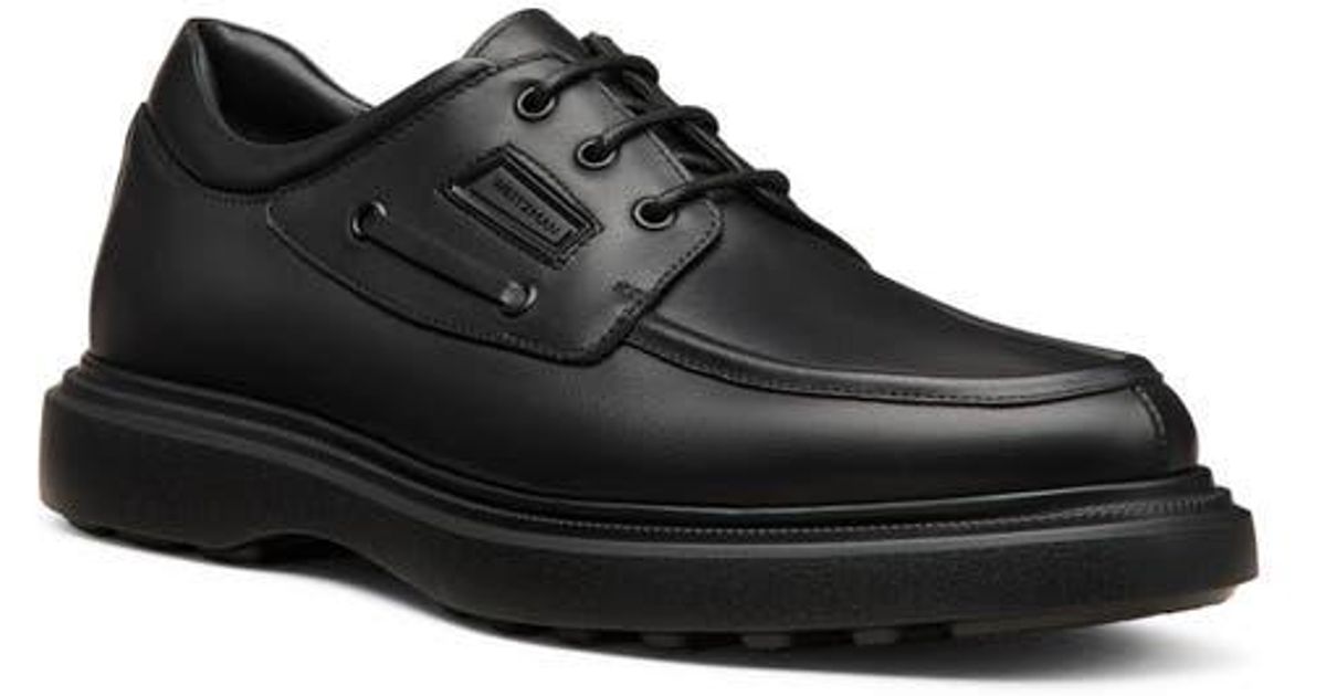 Stuart Weitzman Carlos Moc Toe Derby in Black for Men | Lyst