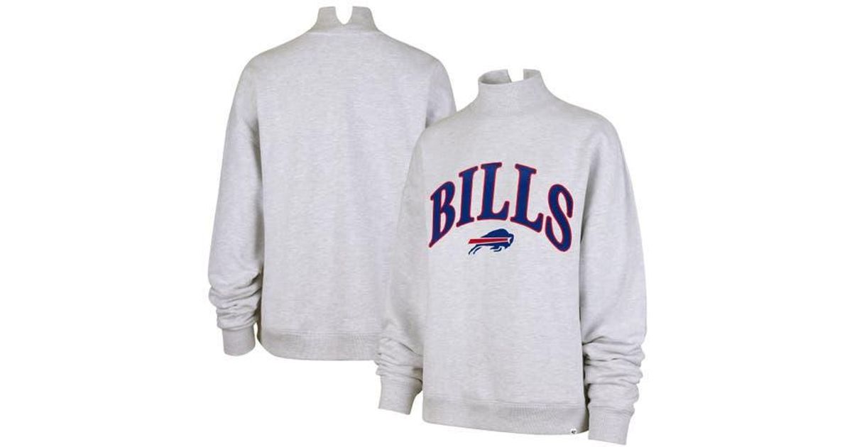 '47 Buffalo Bills Vantage Mock Neck Pullover Sweatshirt in Gray | Lyst
