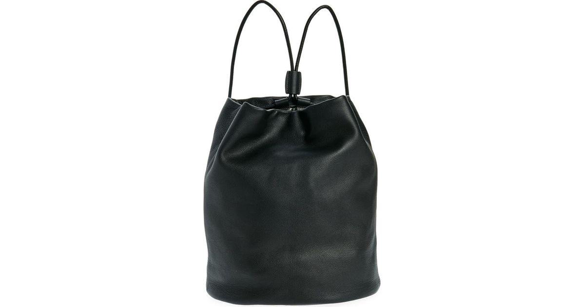 The Row Joe Leather Backpack in Black | Lyst