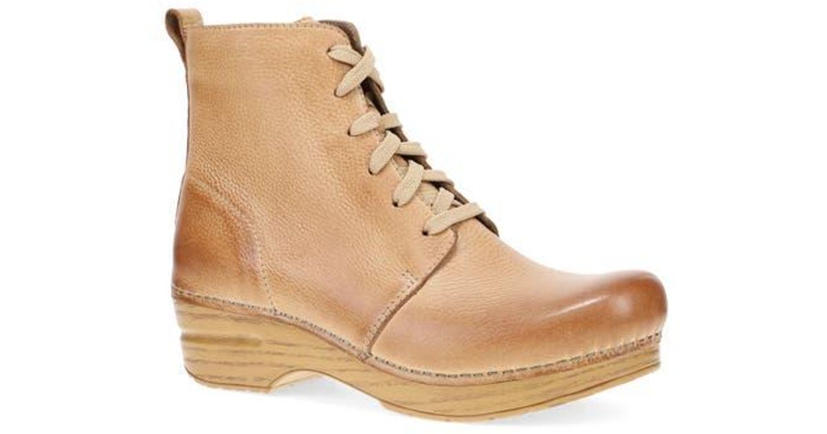 Dansko Sigourney Combat Boot in Natural | Lyst