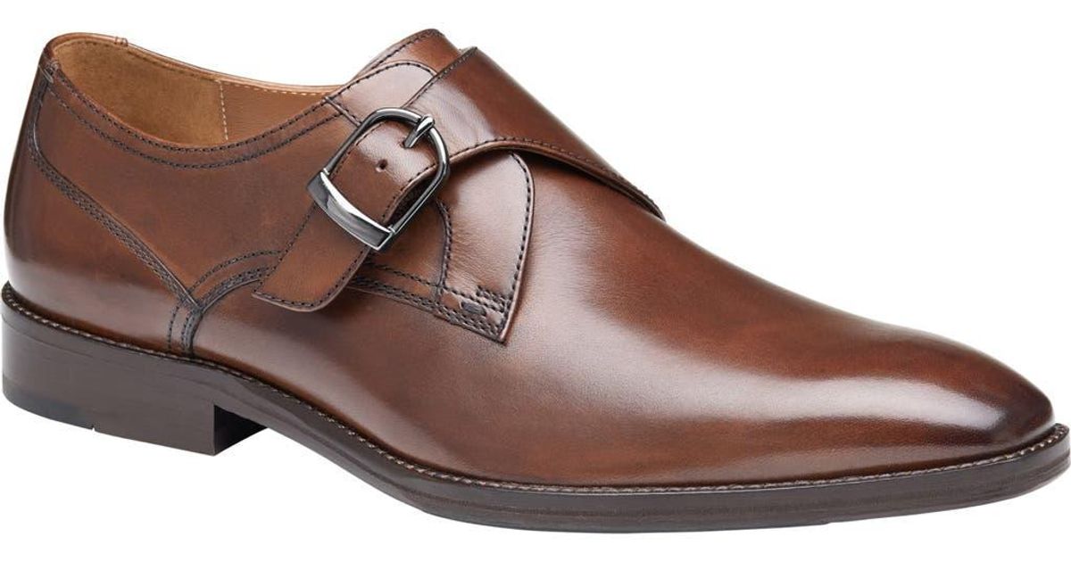 Johnston & Murphy Hedley Plain Toe Monk Shoe in Brown for Men | Lyst