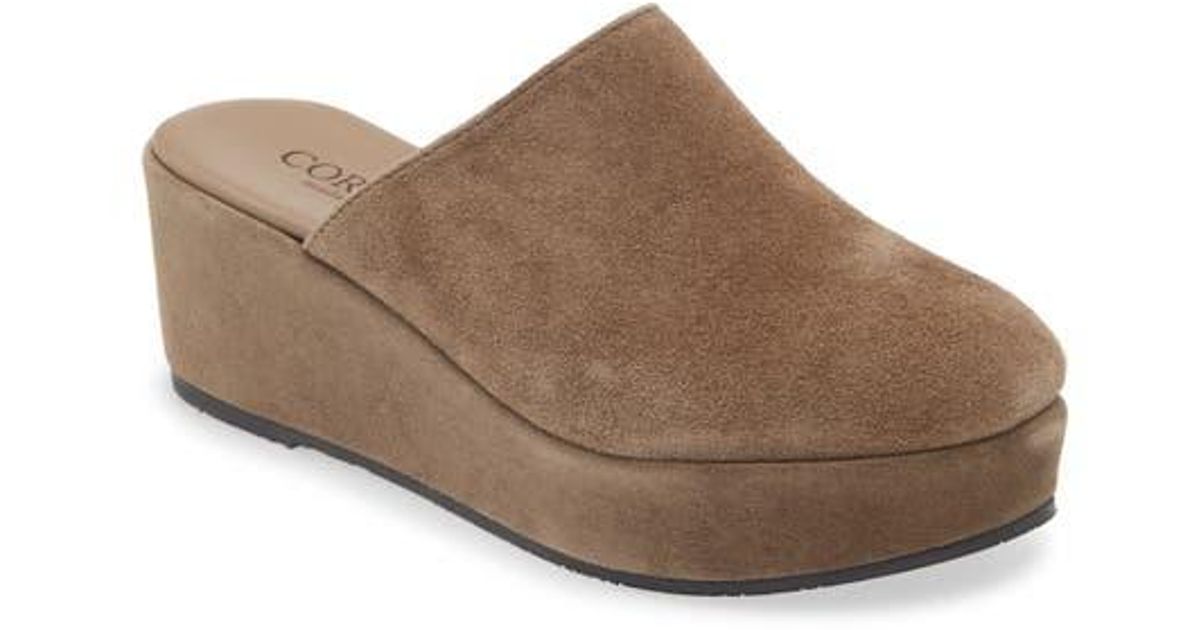 Cordani Camryn Platform Wedge Mule in Brown | Lyst