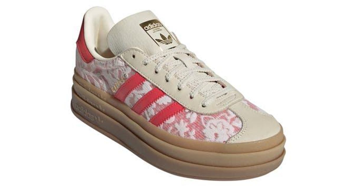 adidas X Liberty London Gazelle Bold Platform Sneaker in Pink | Lyst