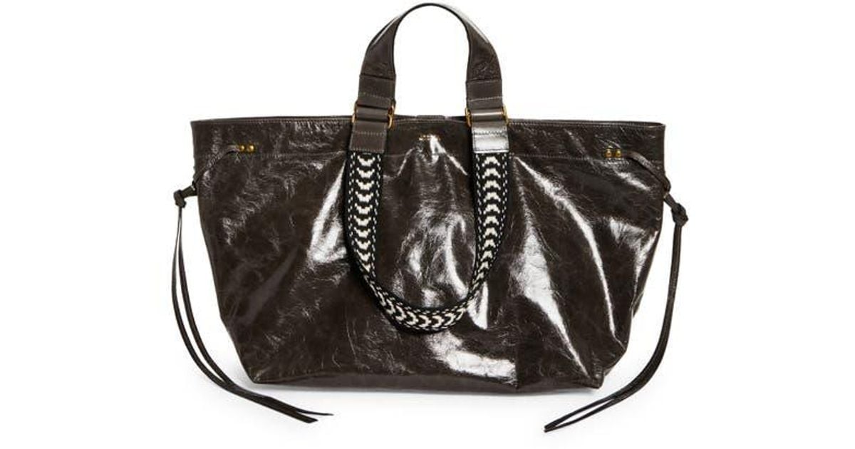 Isabel Marant Wardy Xo Capsule Leather Shopper Tote in Black | Lyst