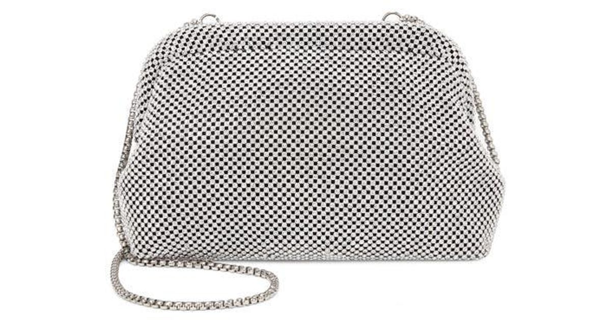Rafe New York Brooke Diamante Frame Clutch in Gray | Lyst