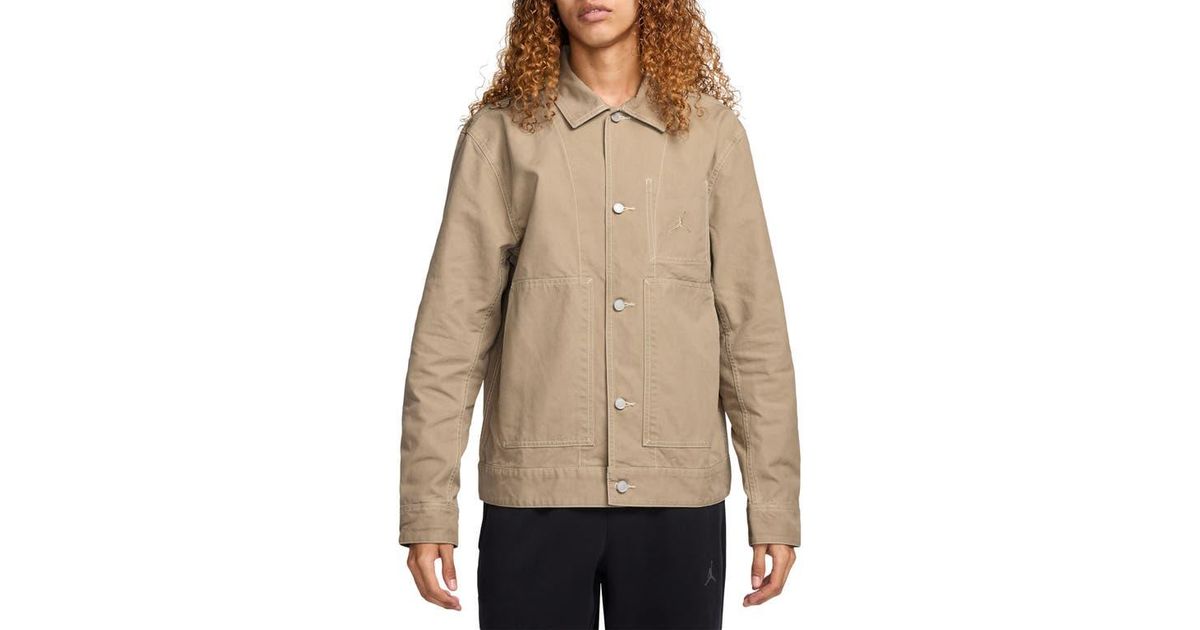 Nike Essentials Chicago Canvas Jacket in Natural for Men | Lyst