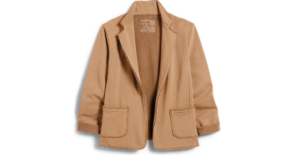 Frank & Eileen Dublin Cotton French Terry Blazer in Brown | Lyst