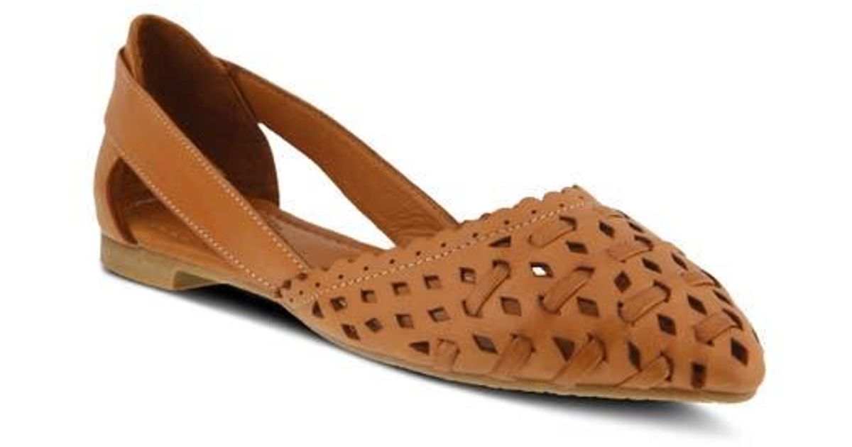 Spring Step Delorse Flat in Brown | Lyst