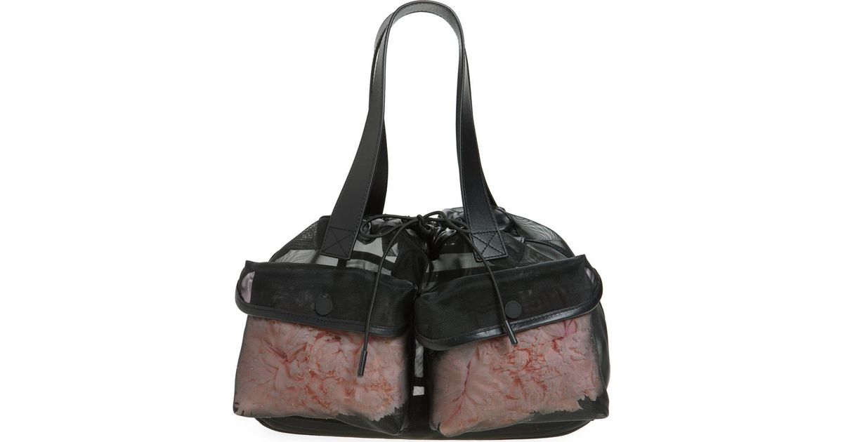 Simone Rocha Mini Carnation Drawstring Bag in Black | Lyst