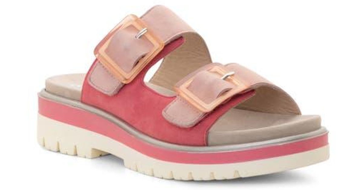 Ara Marbella Slide Sandal in Pink | Lyst