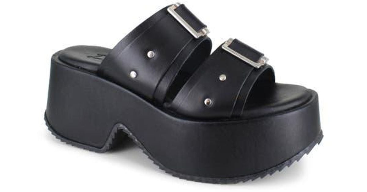 Zigi Fanela Platform Slide Sandal in Black | Lyst