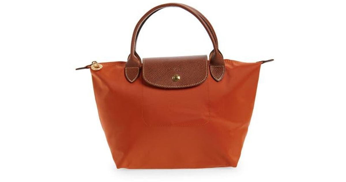 Longchamp Small Le Pliage Original Top Handle Bag in Red | Lyst