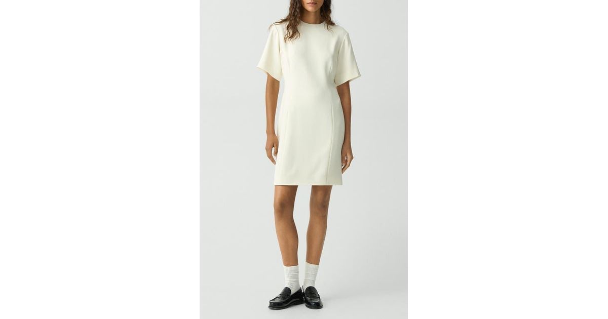 Theory Boxy Sheath Dress in Natural | Lyst